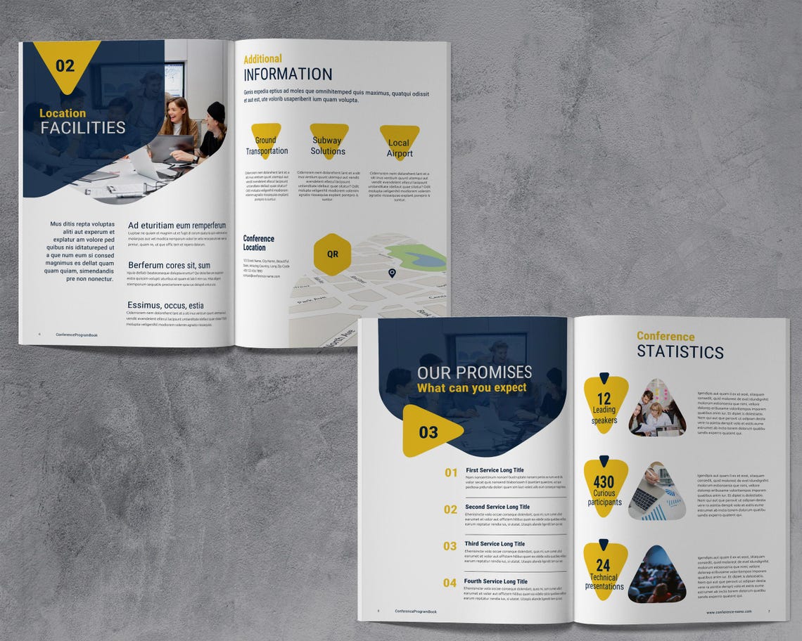 Business Brochure Event Program Canva, Conference Agenda Template ...