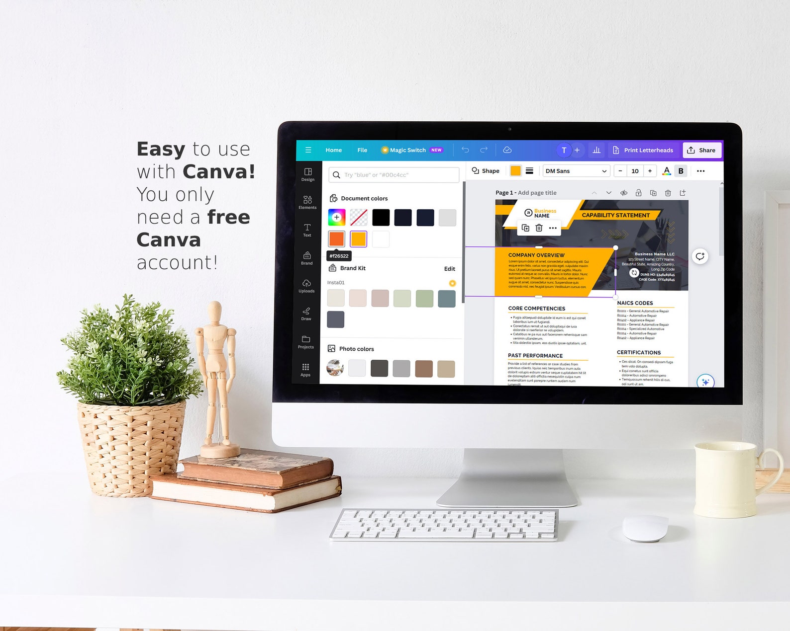 Capability Statement Template Canva, Corporate Flyer, Business ...