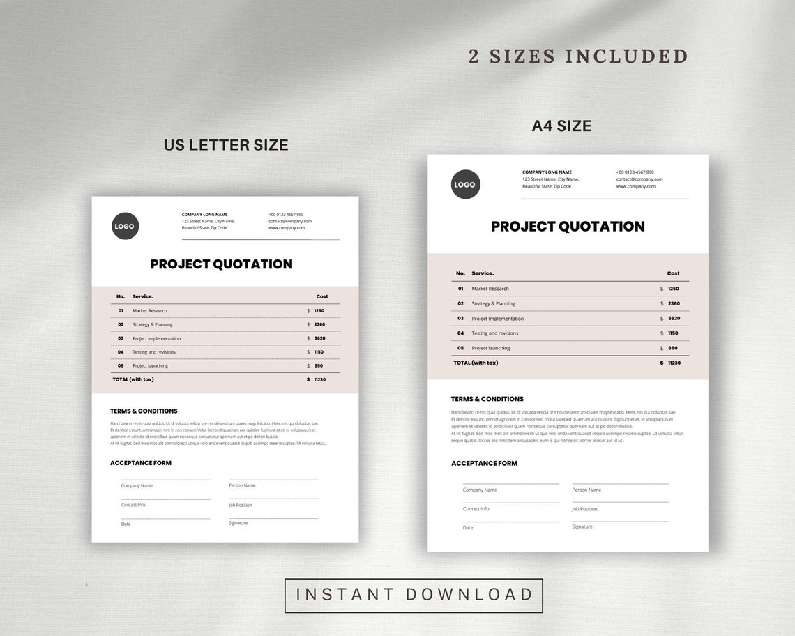 Minimal Proposal Word, Project Plan Canva, Simple Proposal, Quotation ...