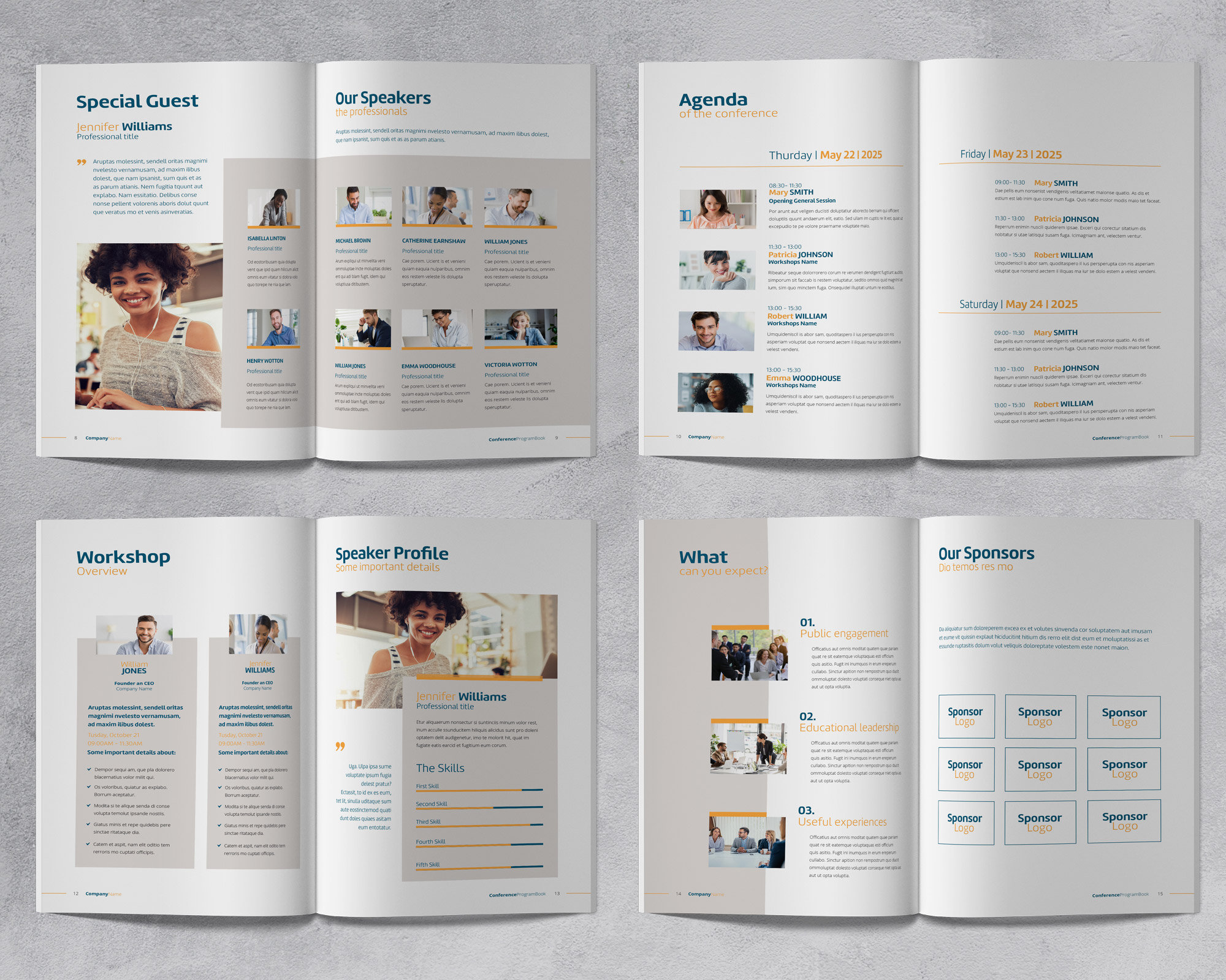 Conference Agenda Template Canva, Event Meeting Program, Meeting Agenda ...