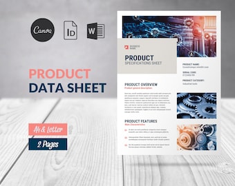 Product Sheet Template Canva Flyer, Product Template Marketing Sheet ...