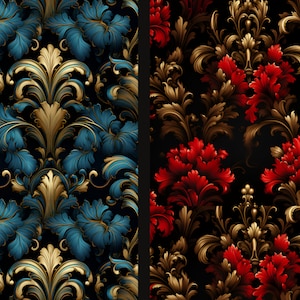 Victorian Gothic Wallpaper, Seamless Pattern, Digital Paper, High ...