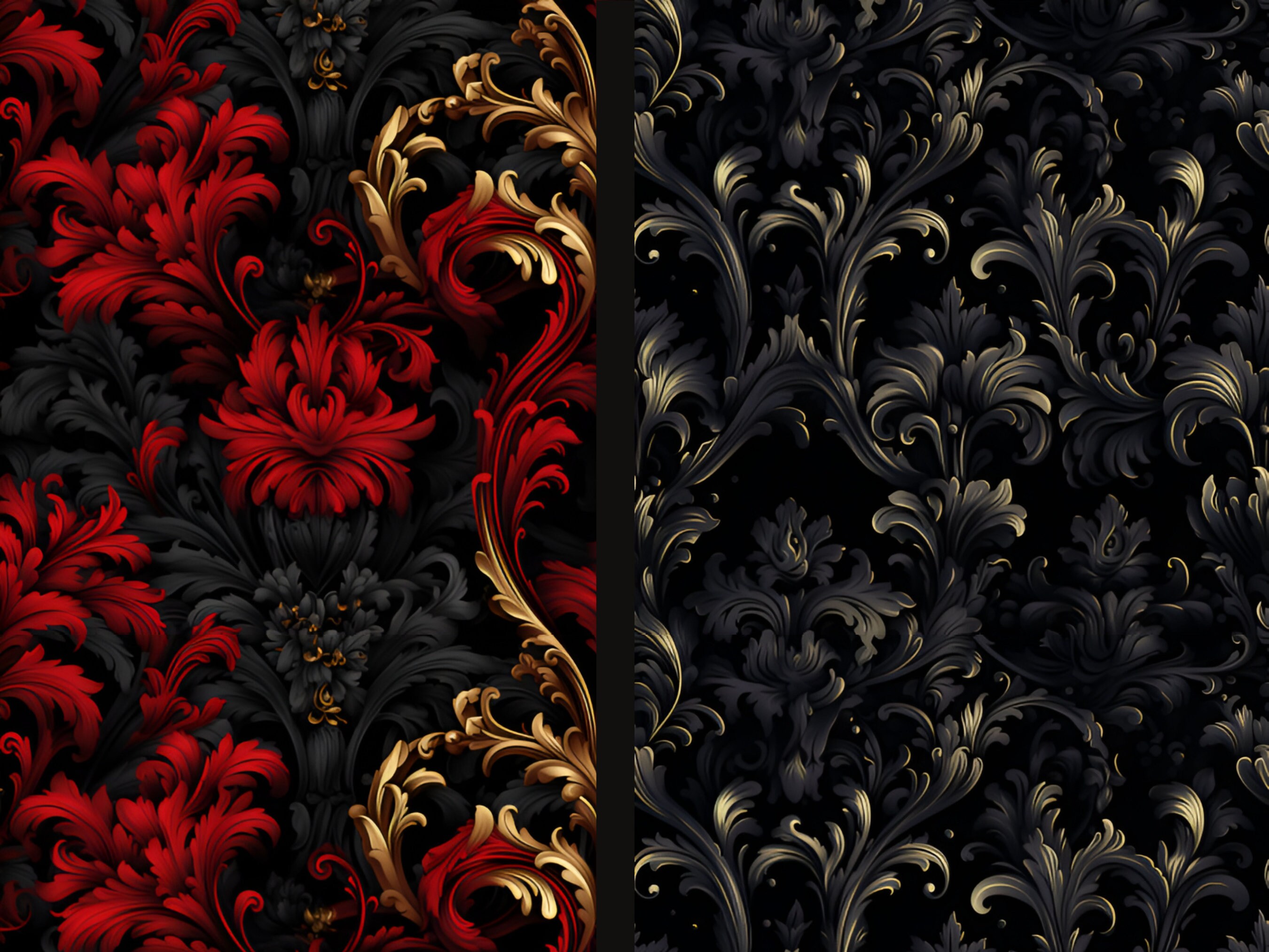 Gothic Wallpaper, Seamless Gothic Digital Paper, High Resolution 12x12 ...
