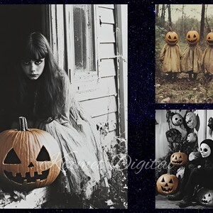 20 Creepy Vintage Halloween Digital Papers, Junk Journal, Collage ...