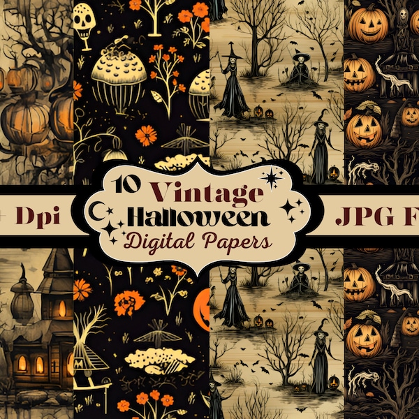 Vintage Halloween Wallpaper - Etsy