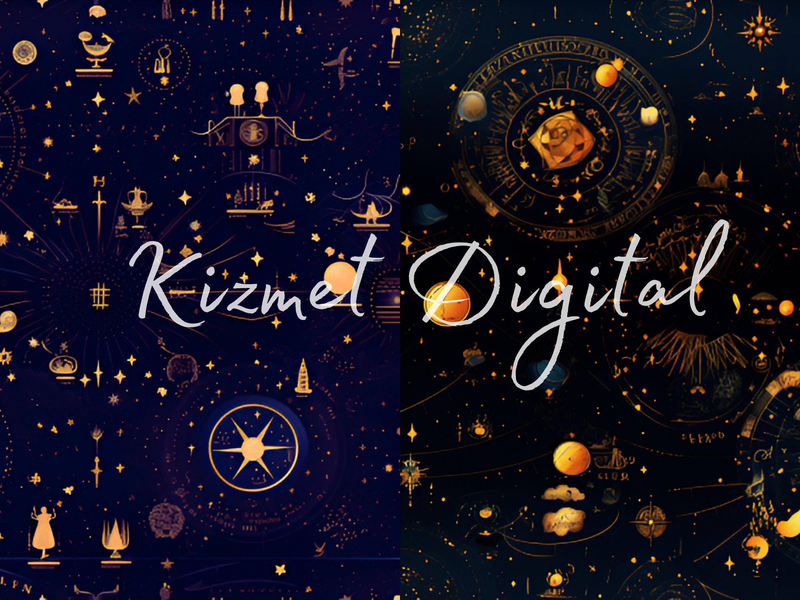 10 Galactic Wallpapers Seamless Pattern Celestial Digital - Etsy