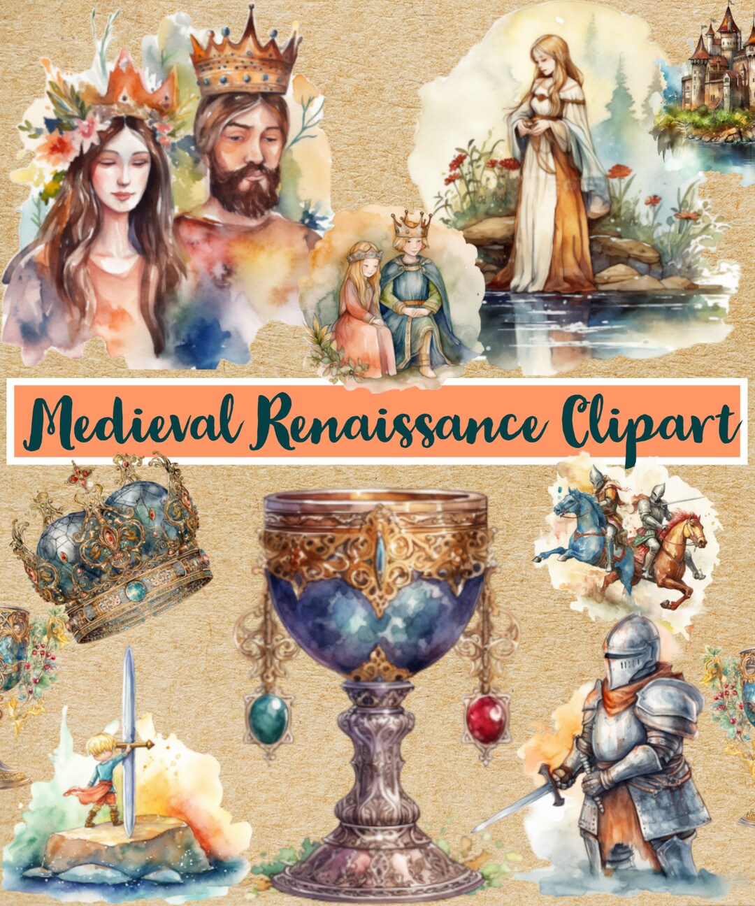 Medieval and Renaissance Themed Clipart 300 Dpi Beautiful - Etsy