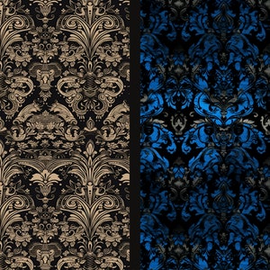Victorian Gothic Wallpaper, Seamless Pattern, Digital Paper, High ...
