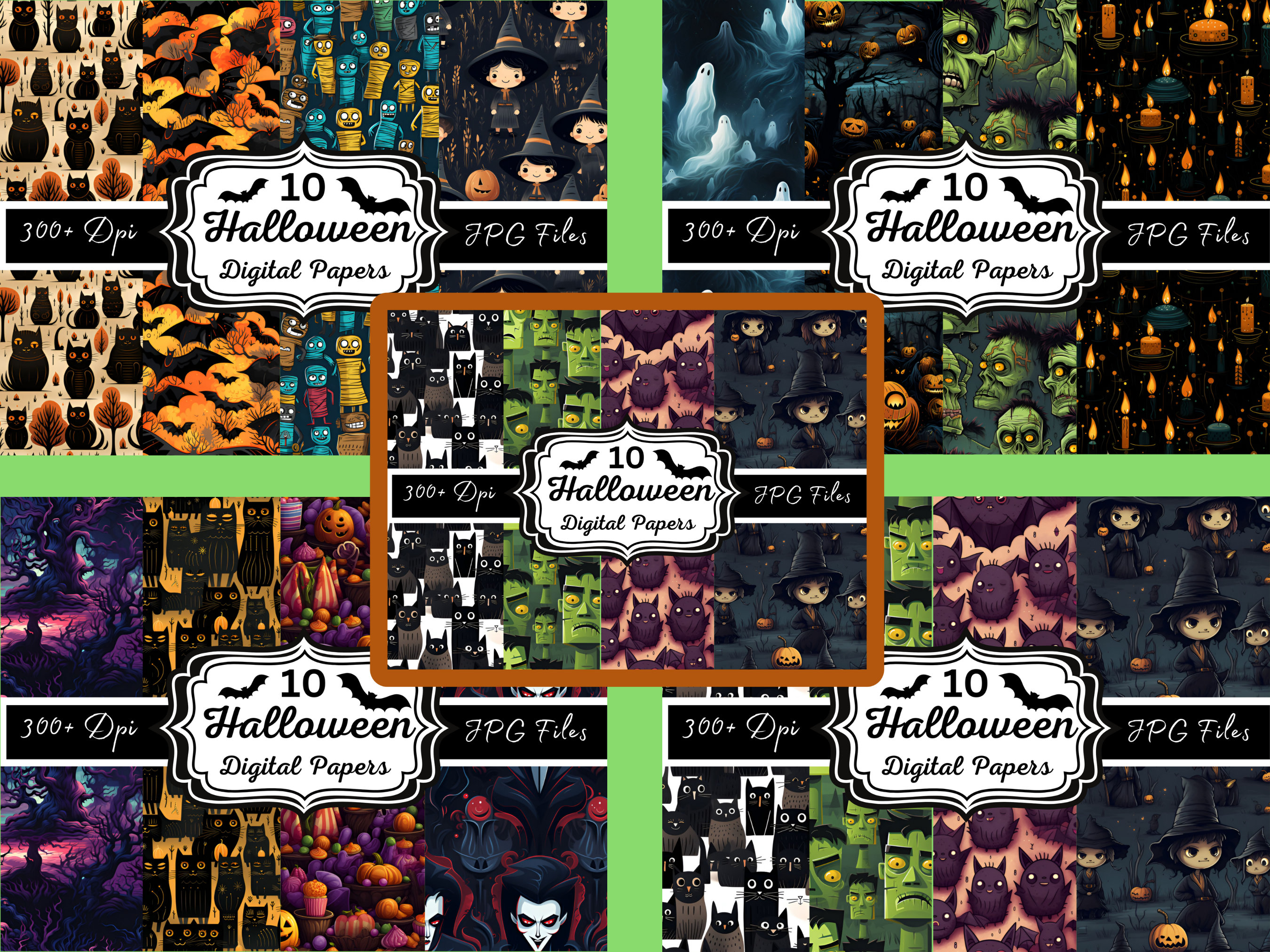 50 Halloween Seamless Patterns Bundle 12x12 Digital Papers - Etsy