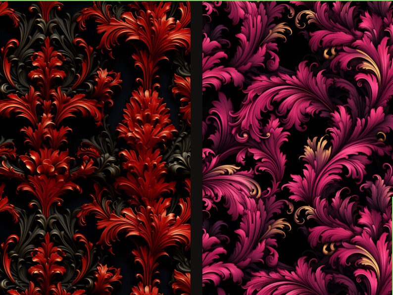 Victorian Gothic Wallpaper, Seamless Pattern, Digital Paper, High ...
