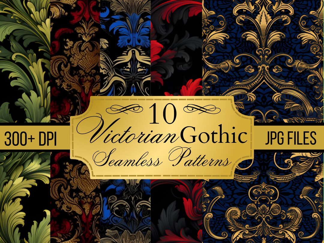 Gothic Wallpaper, Seamless Pattern, Gothic Digital Paper, High ...