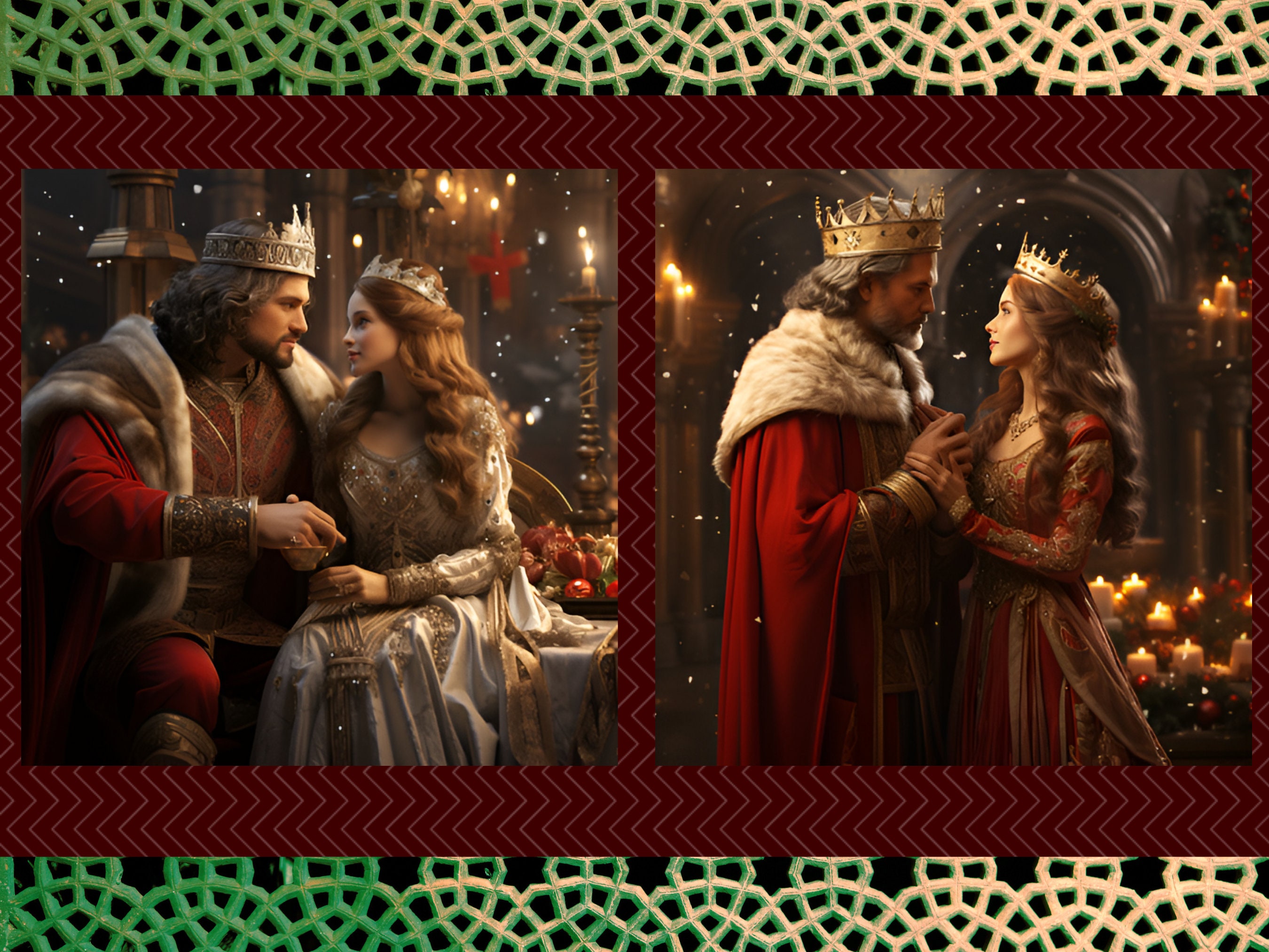 Medieval Christmas Tiles Digital Paper High Resolution - Etsy