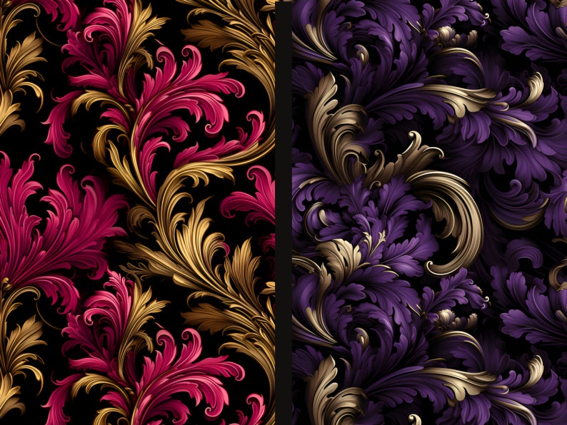 Gothic Wallpaper, Seamless Gothic Digital Paper, High Resolution 12x12 ...