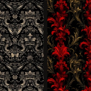 Gothic Wallpaper, Seamless Gothic Digital Paper, High Resolution 12x12 ...
