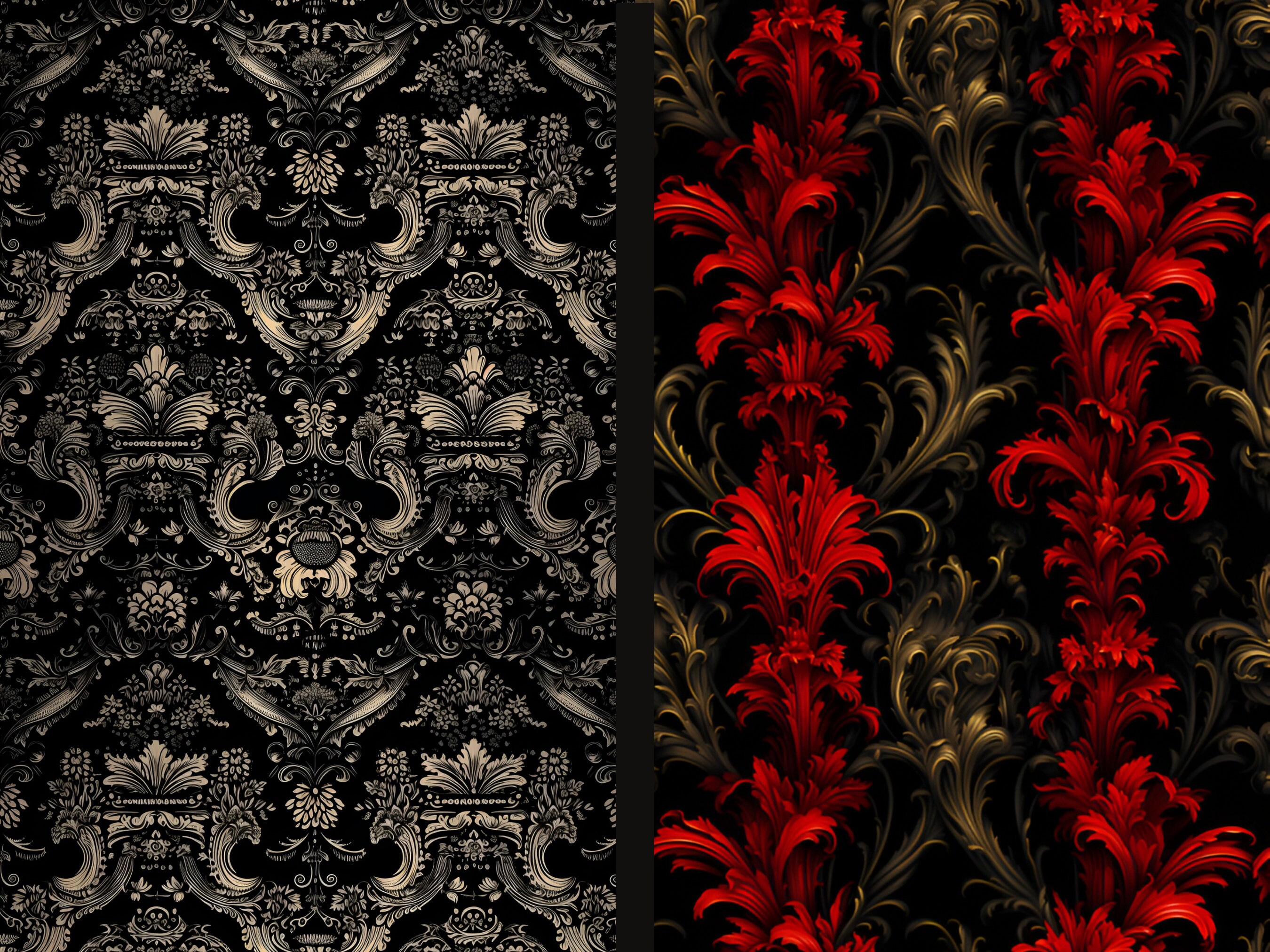 Gothic Wallpaper, Seamless Gothic Digital Paper, High Resolution 12x12 ...