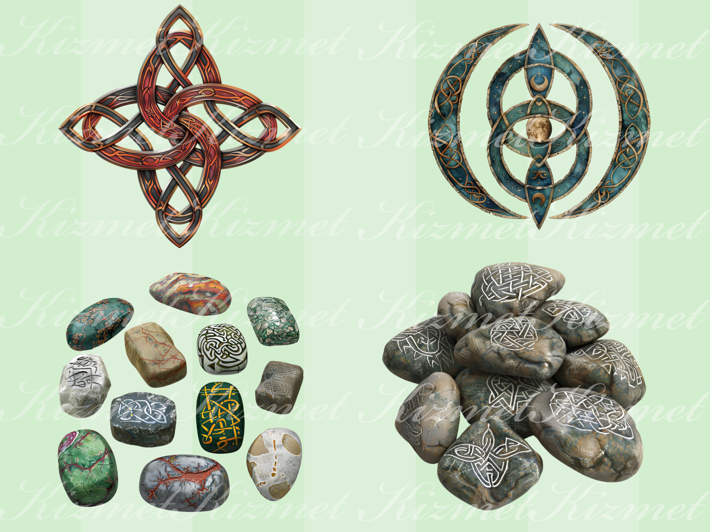 23 Celtic Irish Magic Clipart Files, Fun Downloads, Magical, Enchanted, Medieval, Stickers ...