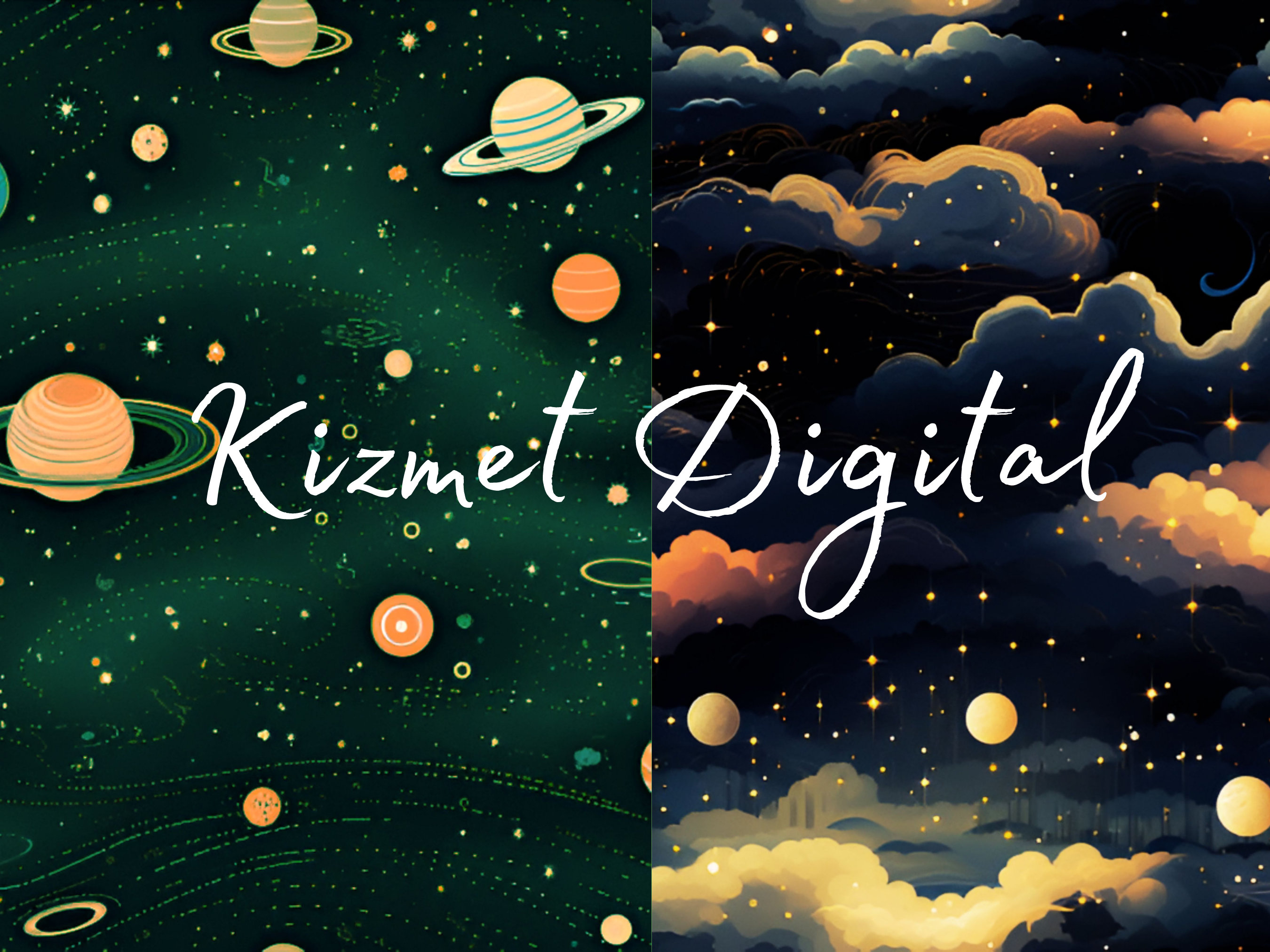 10 Galactic Wallpapers Seamless Pattern Celestial Digital - Etsy