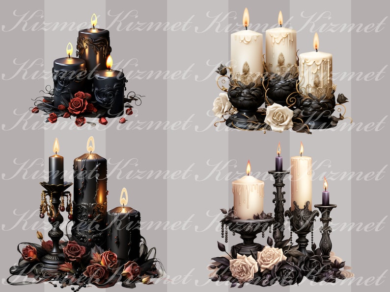24 Gothic Wedding Clipart, PNG Instant Download, Commercial Use, Vampire, Fun Downloads ...