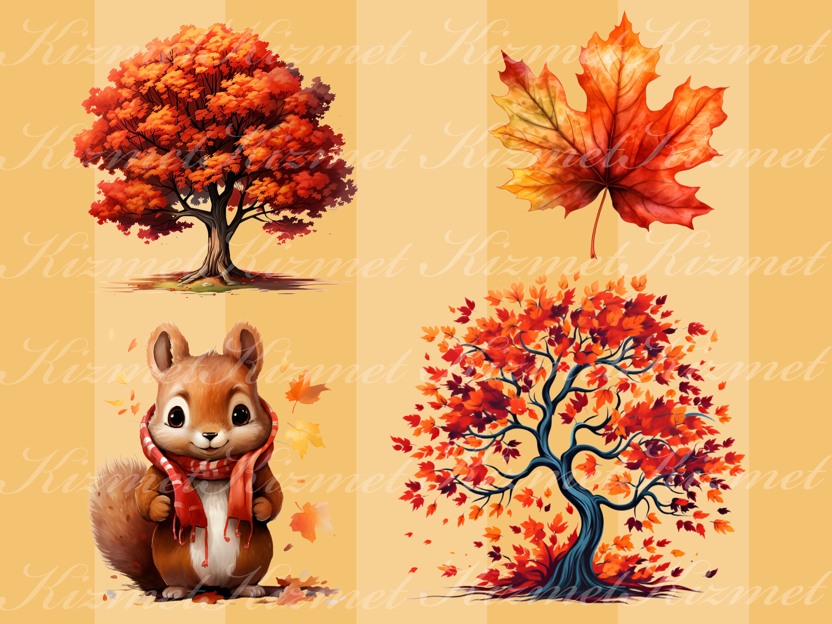 24 Autumn Fall Clipart, Country PNG Instant Download, Commercial Use ...