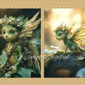 12 Whimsical Forest Creature Fairies Digital Paper Junk Journal Collage ...