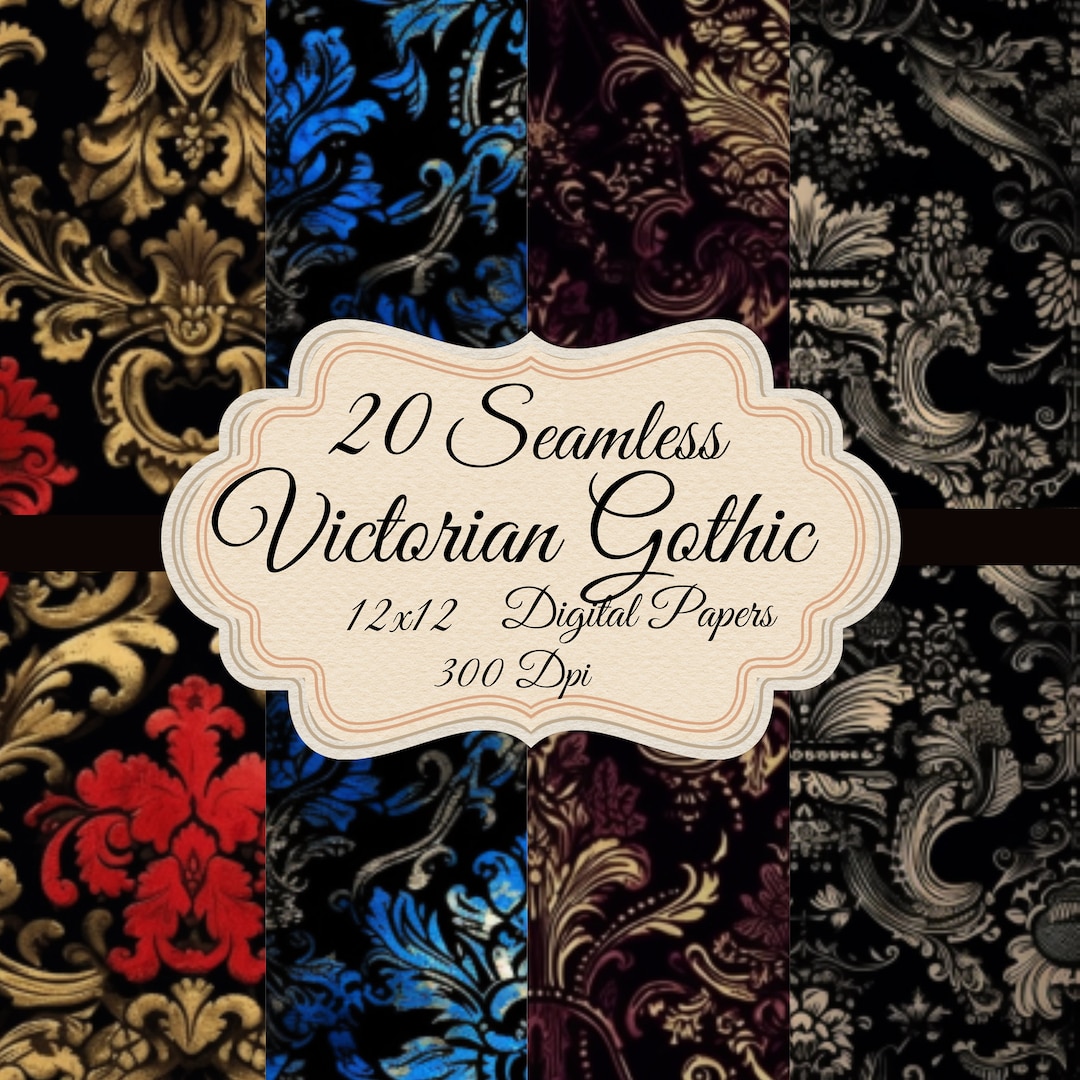 Victorian Gothic Wallpaper Seamless Gothic Paper High - Etsy