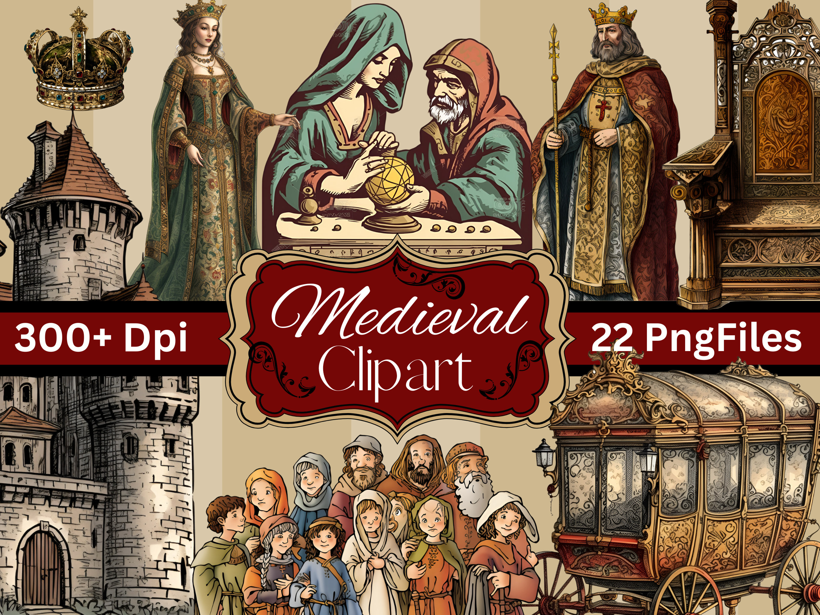 Medieval People Clipart