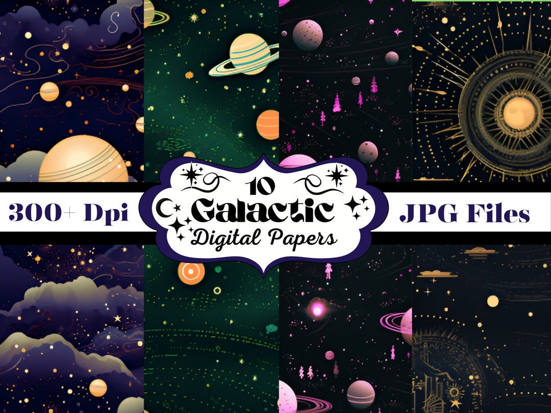 10 Galactic Wallpapers Seamless Pattern Celestial Digital - Etsy