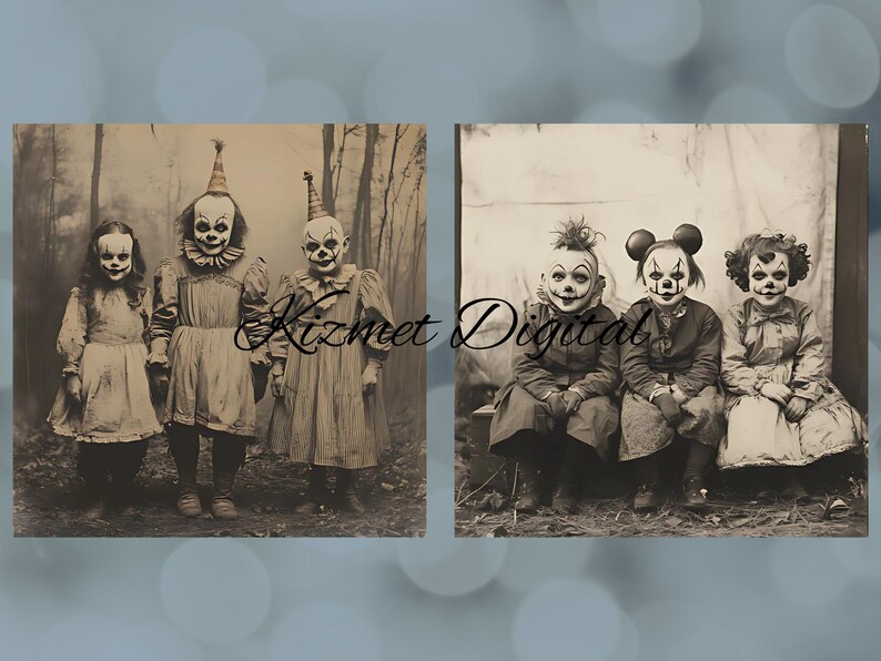 12 Vintage Creepy Circus Digital Papers, Vintage Background, 12x12 ...