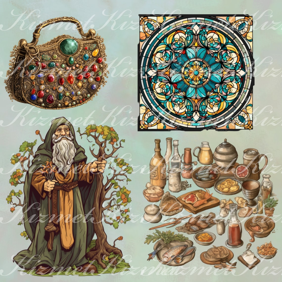 Medieval and Renaissance Themed Clipart 4 300 Dpi 24 - Etsy