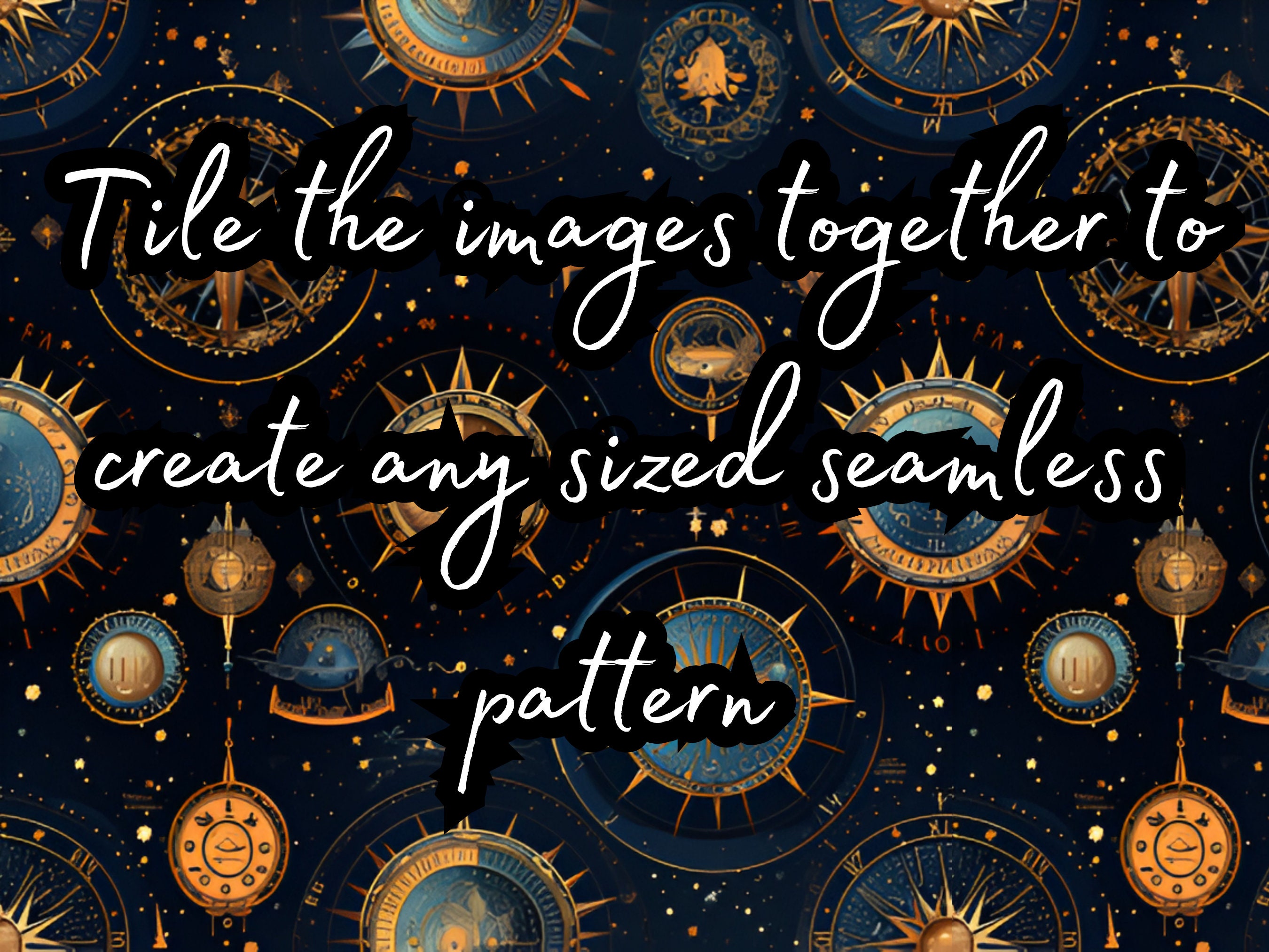 10 Galactic Wallpapers, Seamless Pattern, Celestial Digital Paper ...