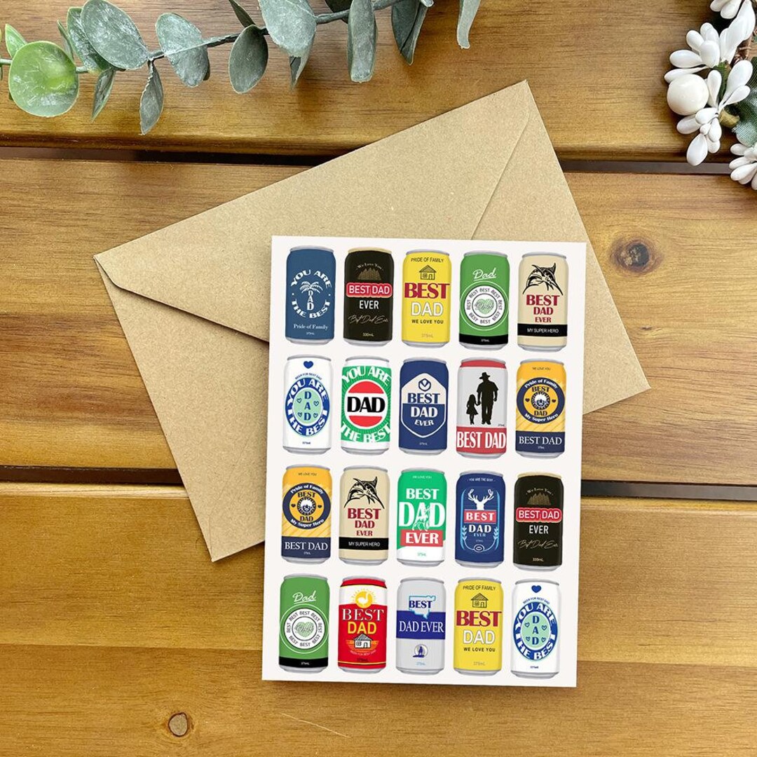 Aussie Beer Can Father’s Day Card, for Dad, Australian Dad Gift - Etsy