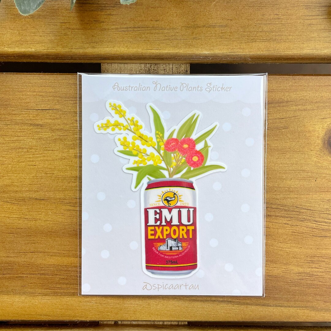 Australian Native Plants in Emu Export Beer Can Die-cut Vinyl - Etsy