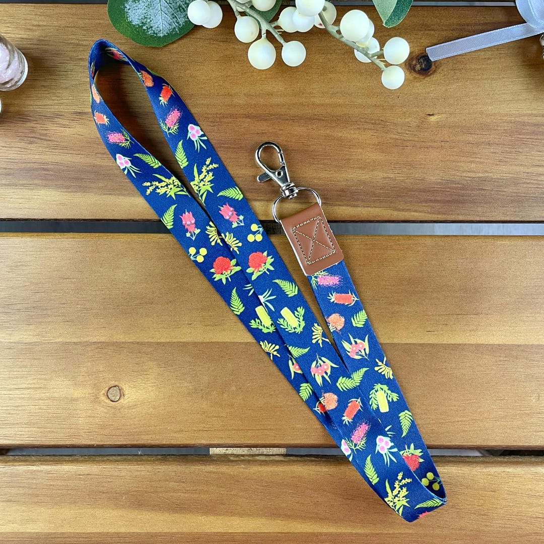 Aussie Flora Lanyard, Australian Native Flower Lanyard, Australian ...