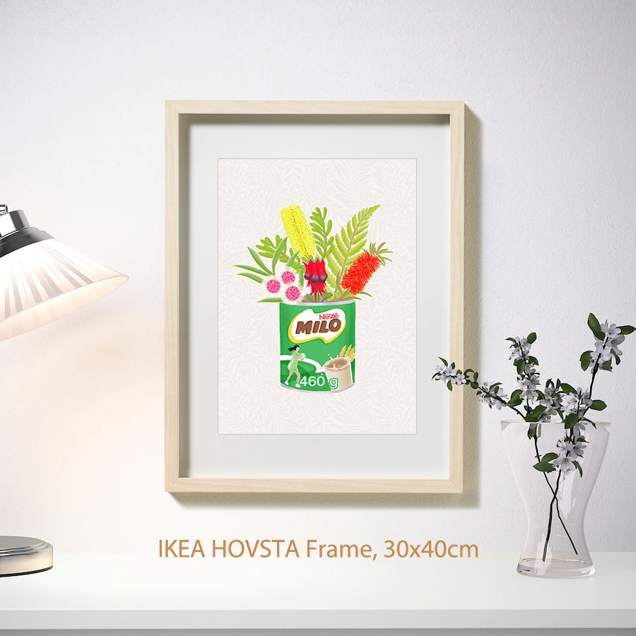 Australian Native Plants in Milo Tin, Illustration Print, Art Print ...