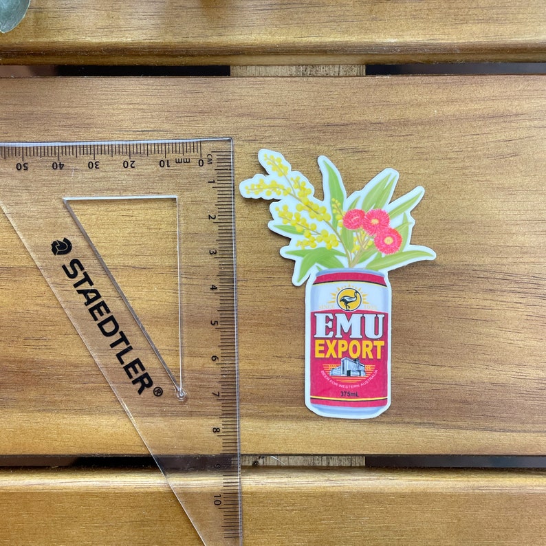 Australian Native Plants in Icon Beer Can Vinyl Sticker, Aussie Flower ...