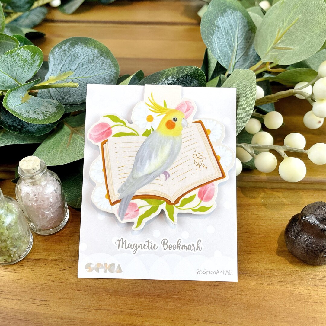 Cockatiel Magnetic Bookmark, Australian Native Bird, Book Lover - Etsy