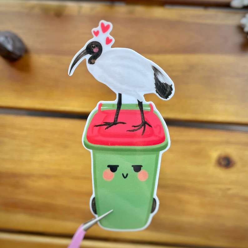 Bin Chicken Ibis Sticker, Australian Native Bird Waterproof Sticker ...