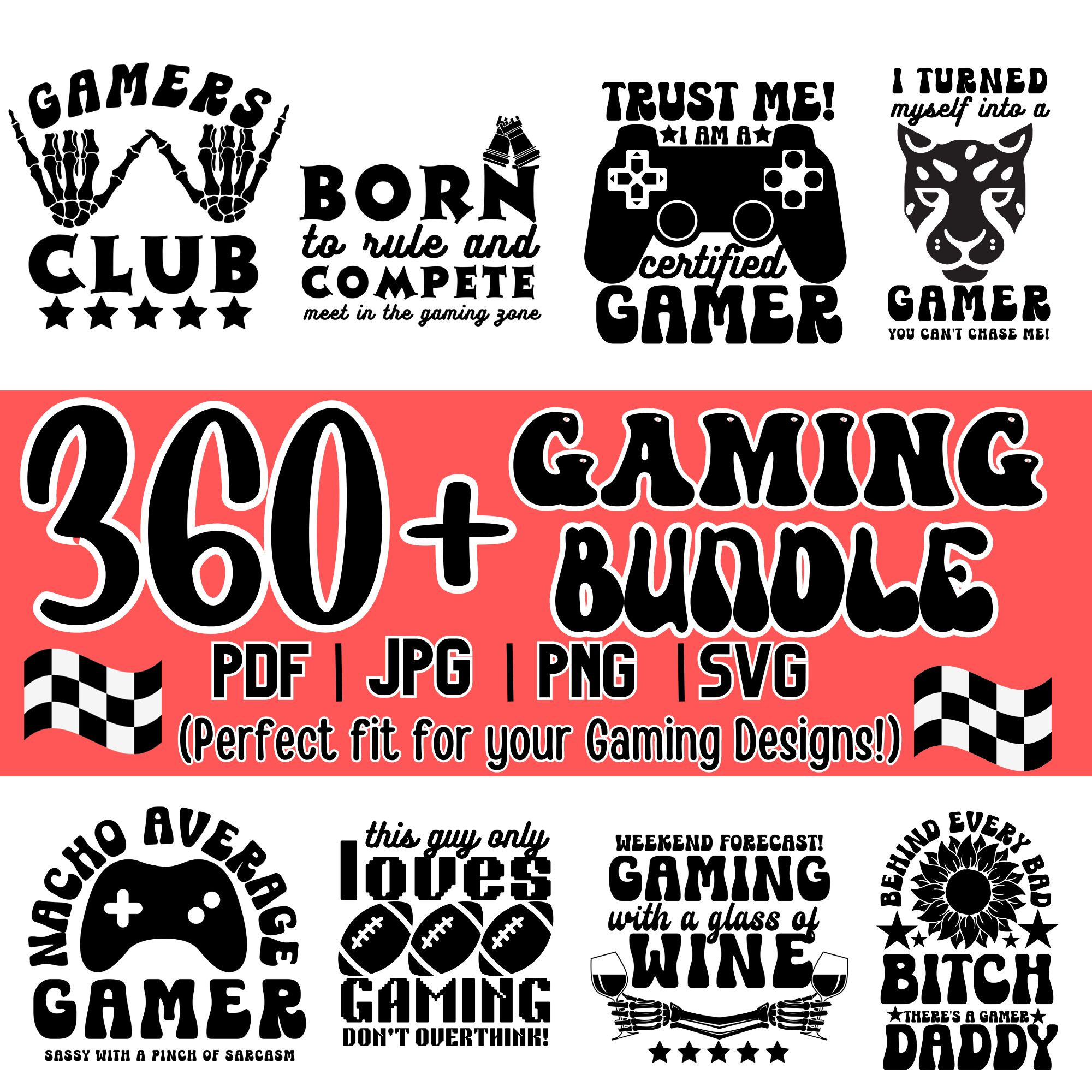 Gaming SVG Bundle Funny Gamer Svg Sport Shirt Sport Gifts - Etsy
