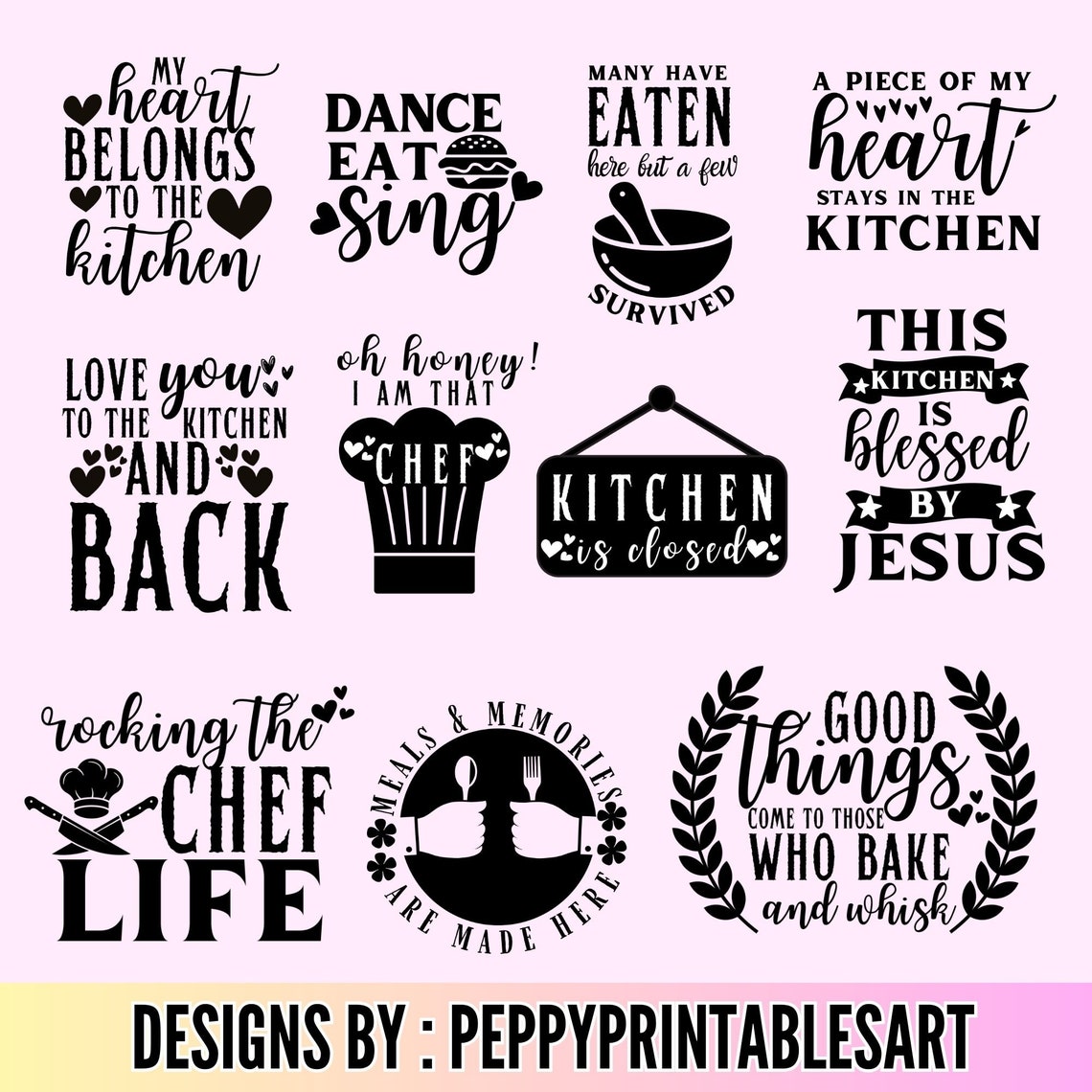 Kitchen SVG Bundle Kitchen Décor Kitchen Sign SVG Funny - Etsy