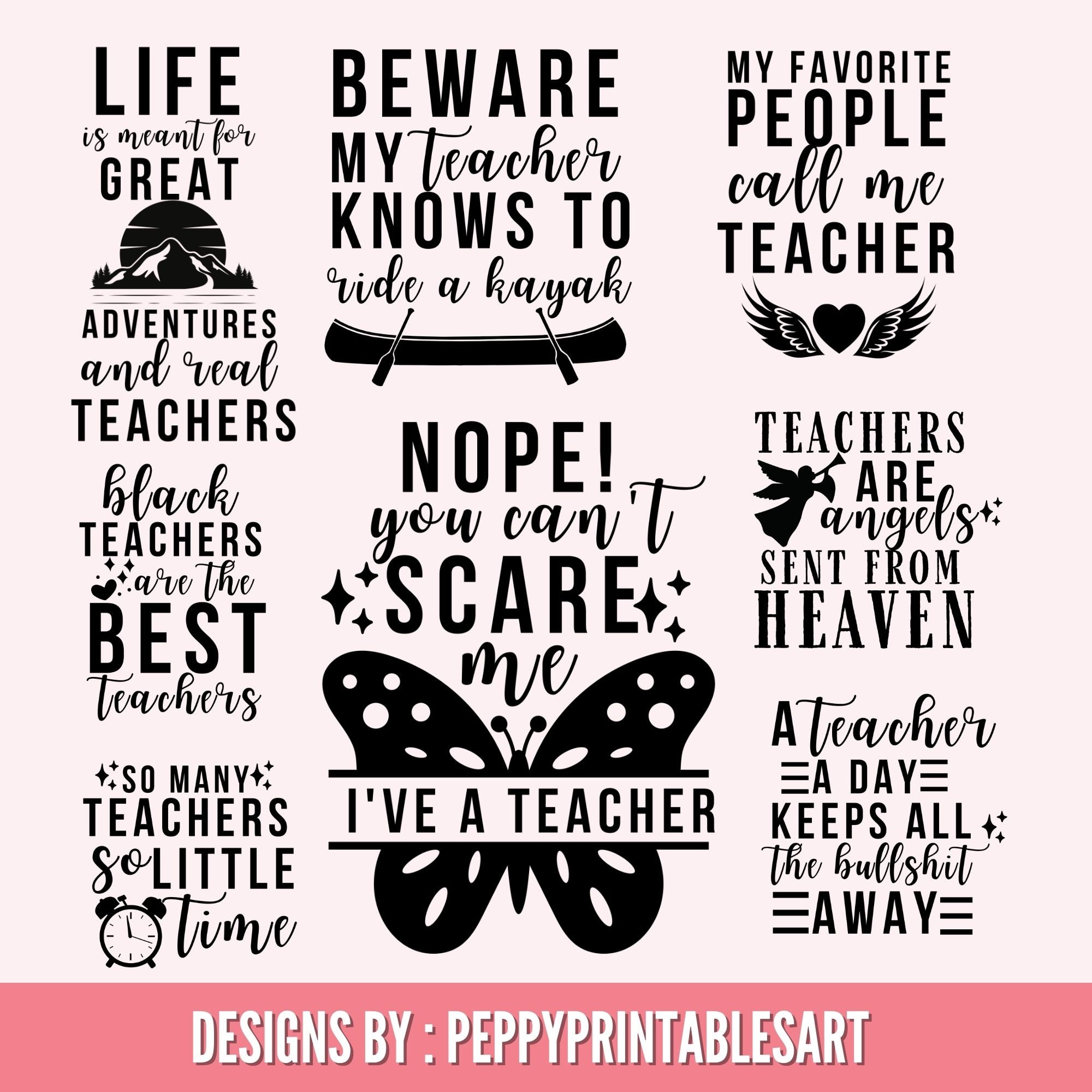 Teacher SVG Bundle, Teacher Quote Svg, Teacher Gift, Teacher Shirt Svg ...