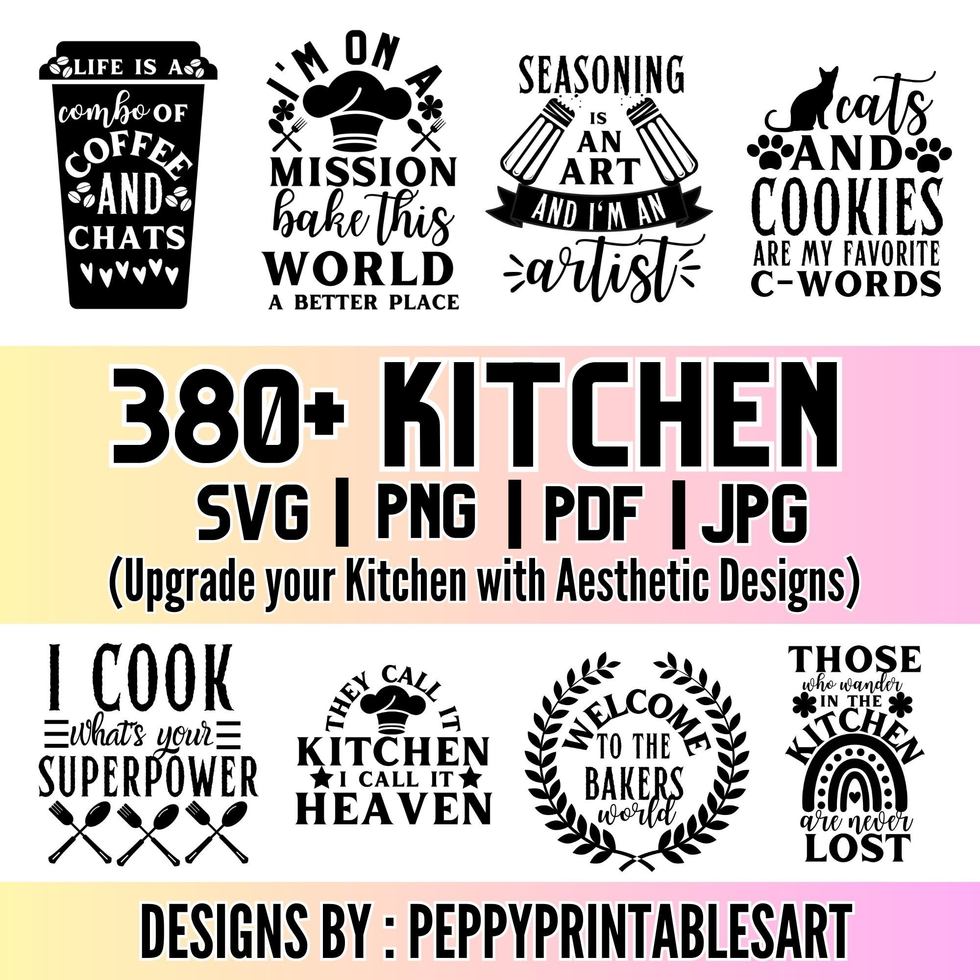 Kitchen SVG Bundle, Kitchen Décor, Kitchen Sign SVG, Funny Kitchen ...