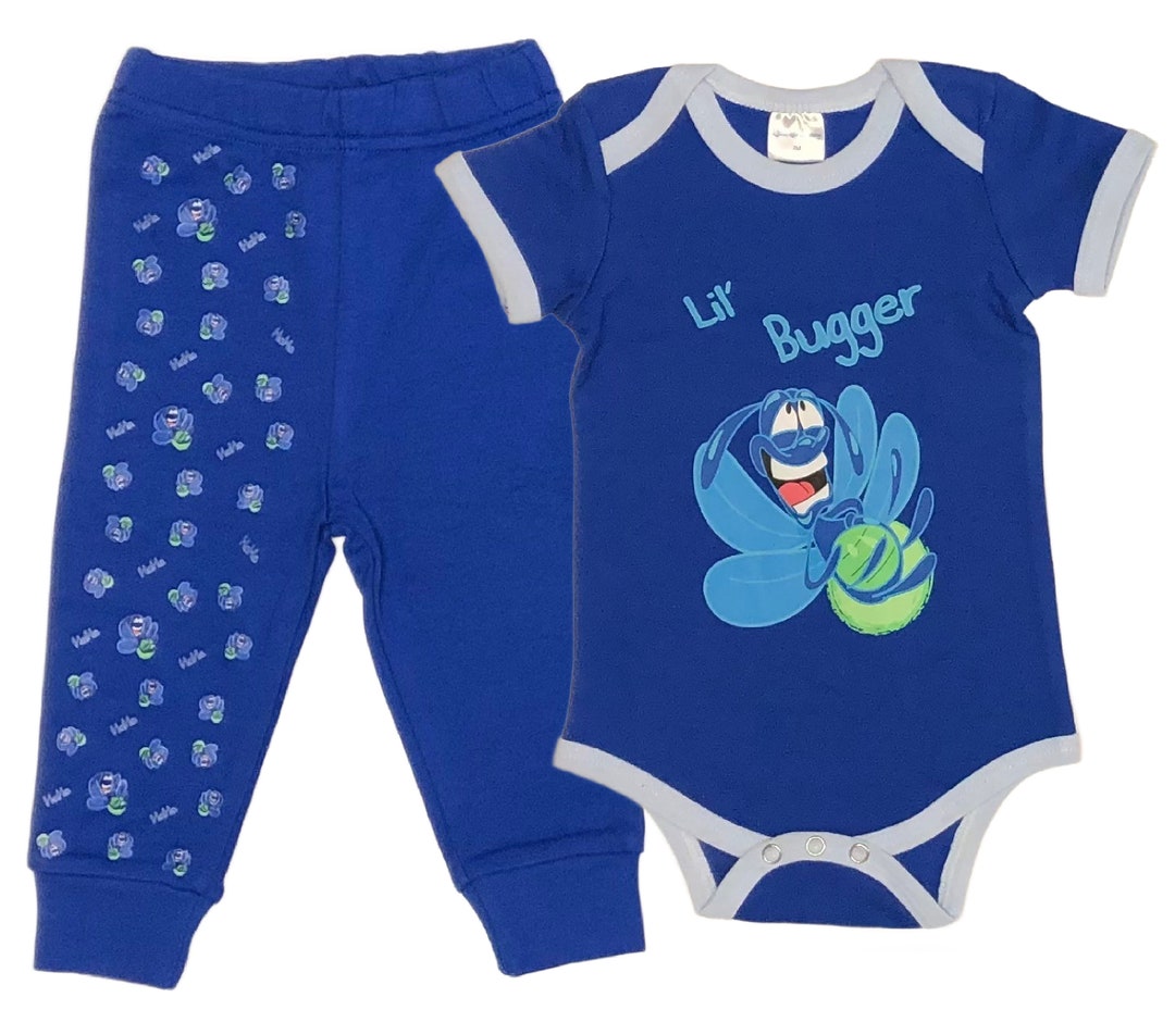 Lil' Bugger Glow Bug Baby Boy 2-piece Onesie Set | Cute Glow Bug Onesie ...