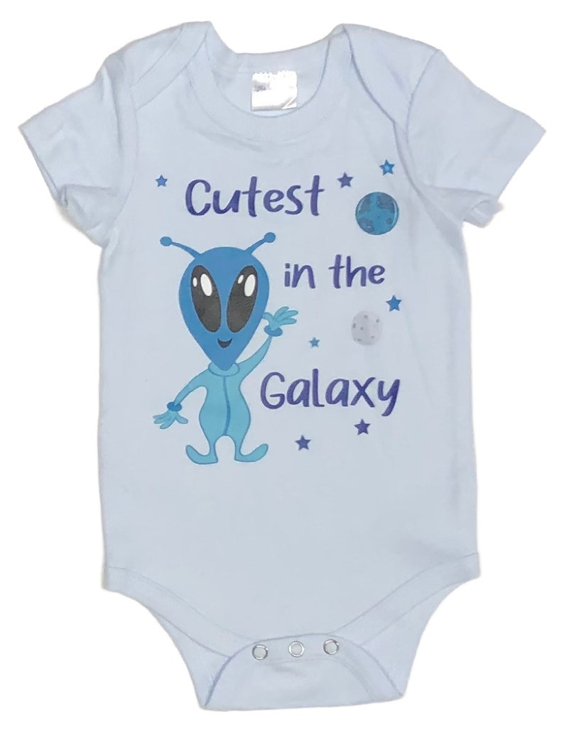 Cutest in the Galaxy Boys 2-piece Onesie Set | Cute Baby Boy Alien ...