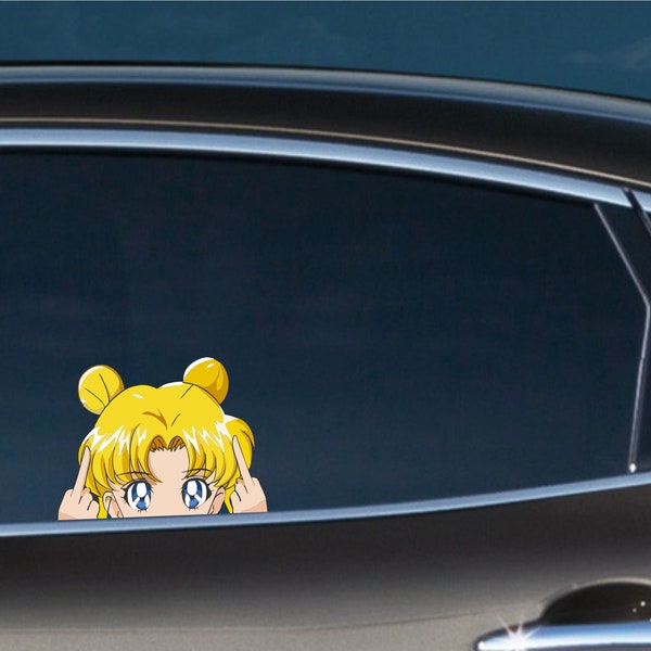 Sailor Moon Middle Finger Car Decal - Etsy
