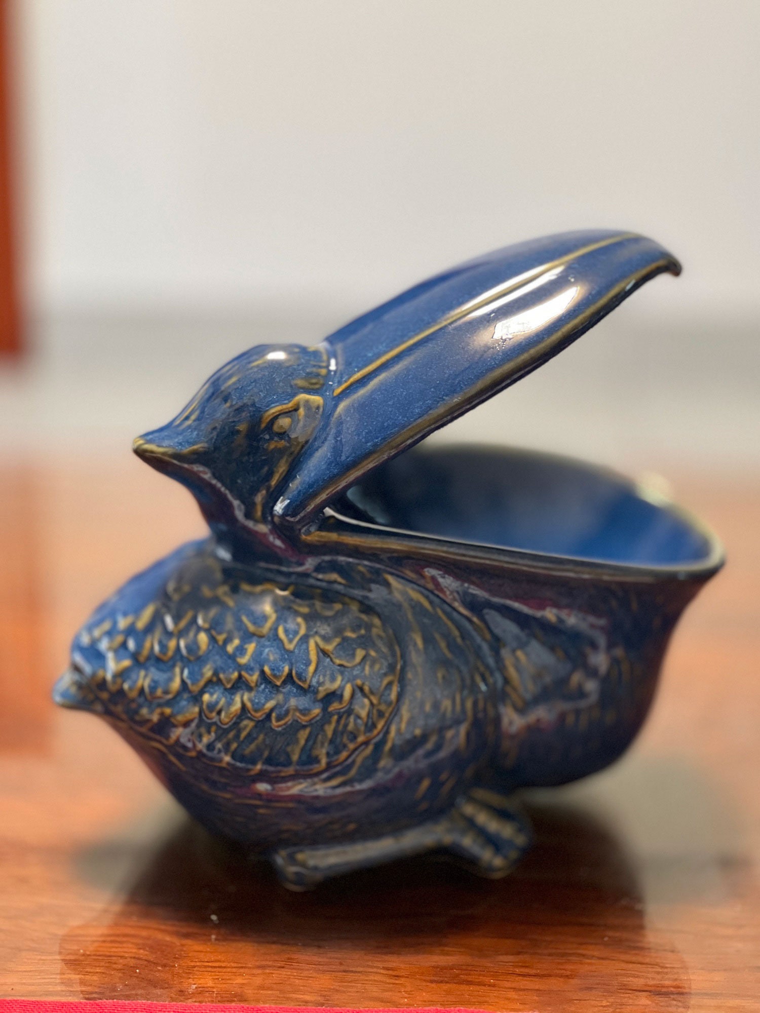 Ceramic Pelican Statue / Porcelain Pelican Figurine Pottery / - Etsy