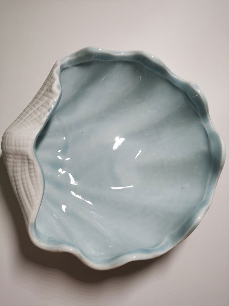 Handmade Jewelry Dish Ceramic Seashell Tray Jewelry Dish Ring Holder ...