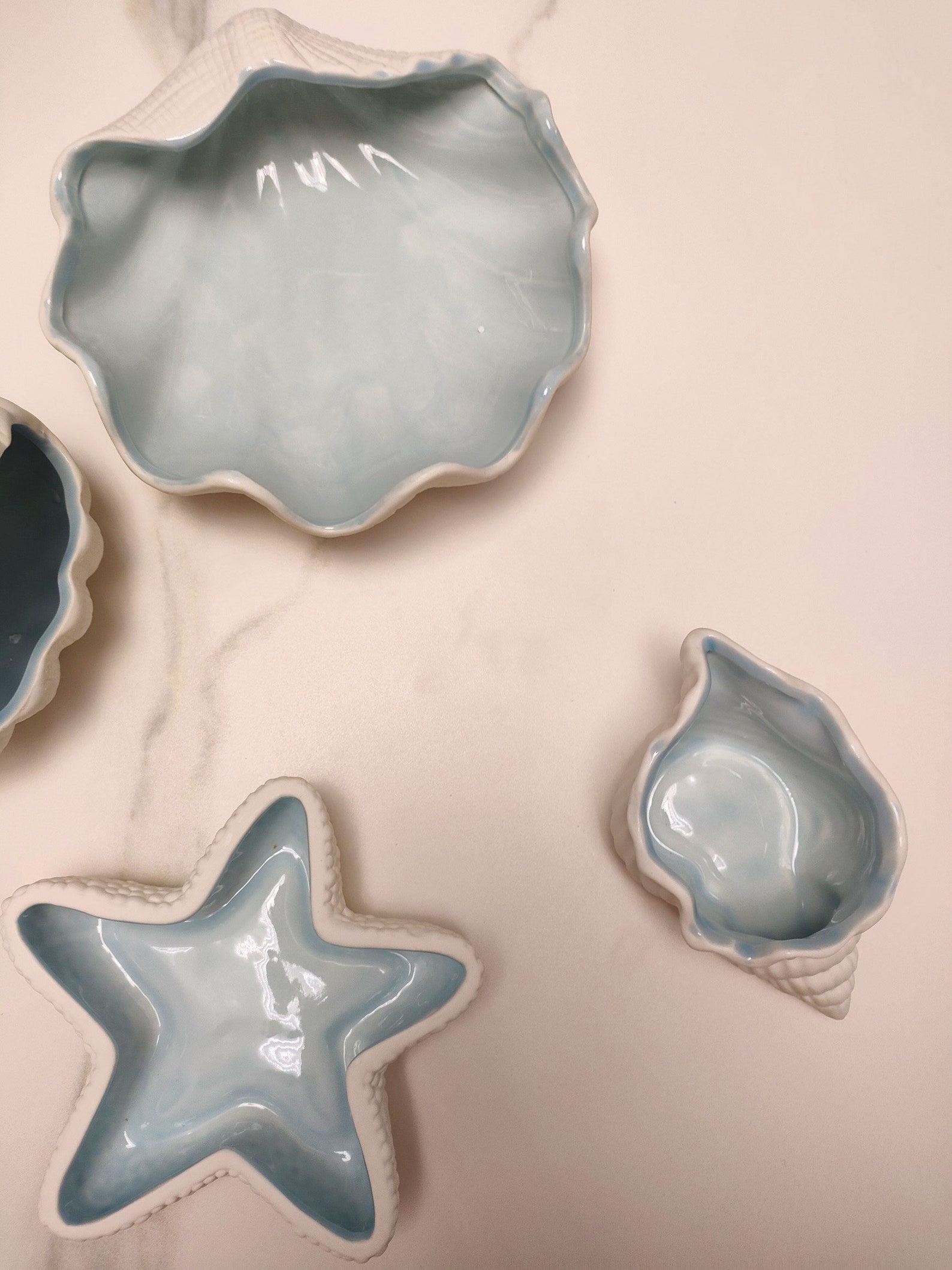 Handmade Jewelry Dish Ceramic Seashell Tray Jewelry Dish Ring Holder ...