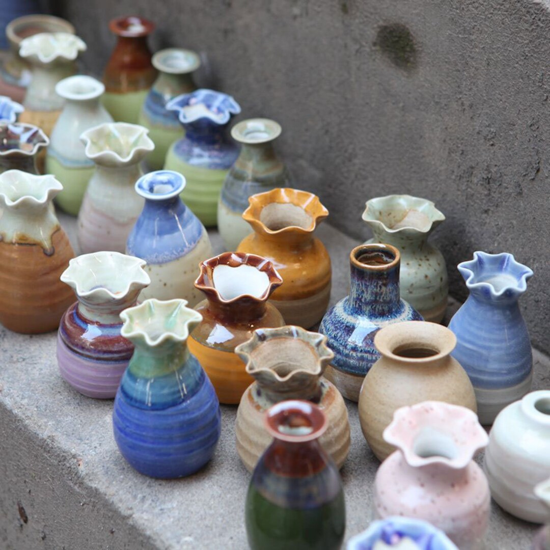 Unique Miniature Vase Little Variable Glazed Ceramic Pot Tiny Small ...