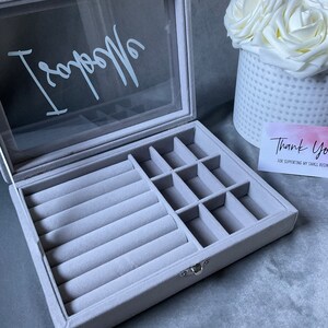 Jewellery Box/storage. Velvet Feel Box. Personalised Jewelry Box ...