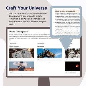Notion Fantasy Novel Writing & Worldbuilding Template for - Etsy